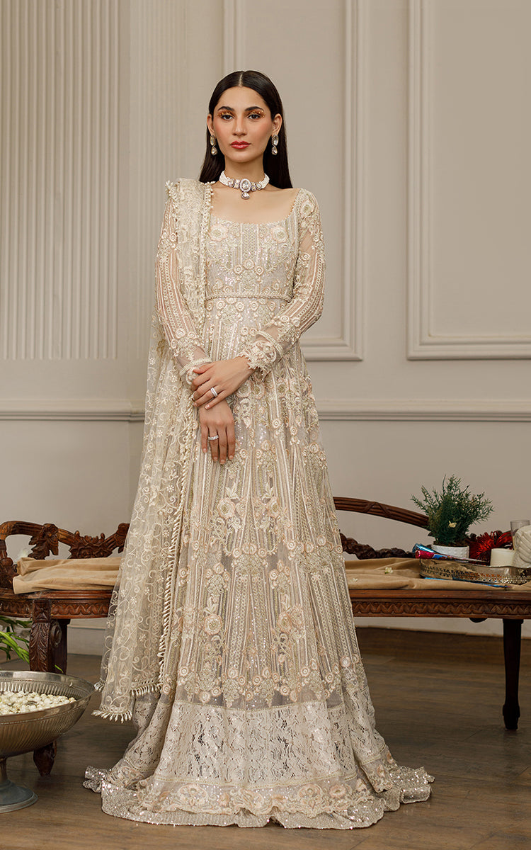 Net Embroidered Maxi – Threads & Motifs