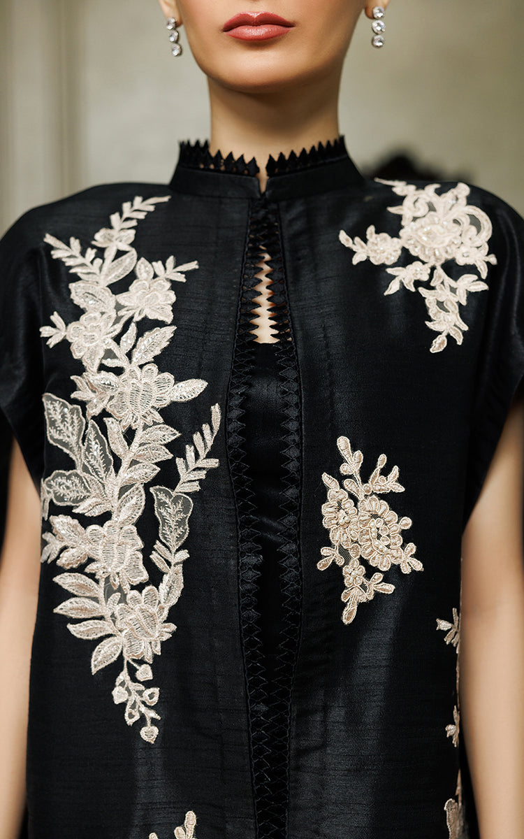 Embroidered Cape With Trouser – Threads & Motifs